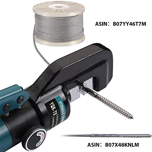Steel DN Mate Hydraulic Crimping Tool/Hydraulic Crimper with Dies for Stainless Steel Cable Railing Hardware,Battery Cable Crimping Tool DC01