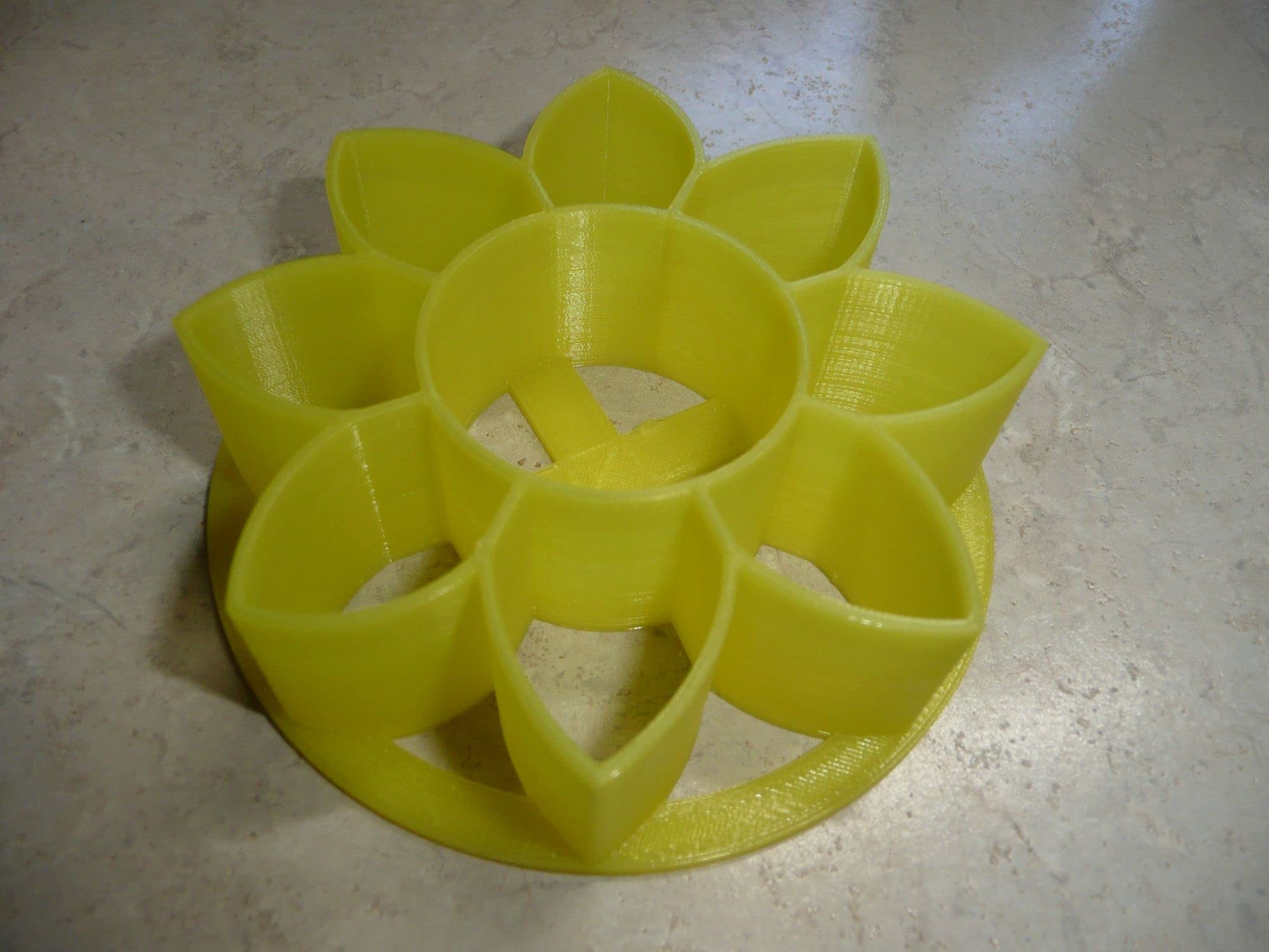 YNGLLC SUNFLOWER DESIGN PATTERN CONCHA CUTTER MEXICAN SWEET BREAD STAMP MADE IN USA PR4519, Yellow