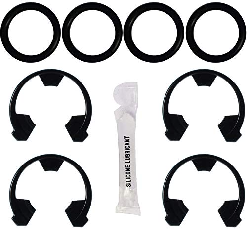 Water Softener Clip and O-Ring Kit - Authentic OEM Parts - 7337571 and 7337563 Kit Bundle - Includes 4 each of clip 7116713 and O-ring 7170288 plus 1 gram silicone o-ring lubricant