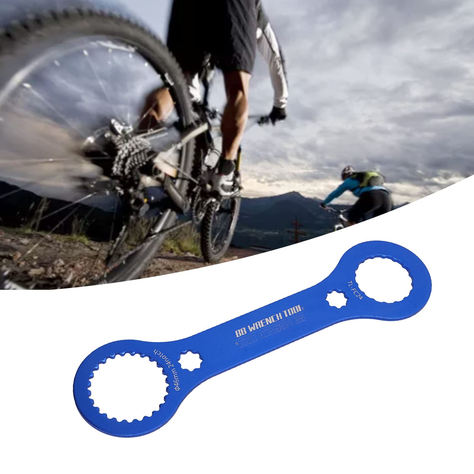 SPYMINNPOO Fork Wrench, Front Fork Wrench Integrated Aluminium Alloy Disassembly Spanner for Road Bike Golfpracticemat Repair Hardware Tools