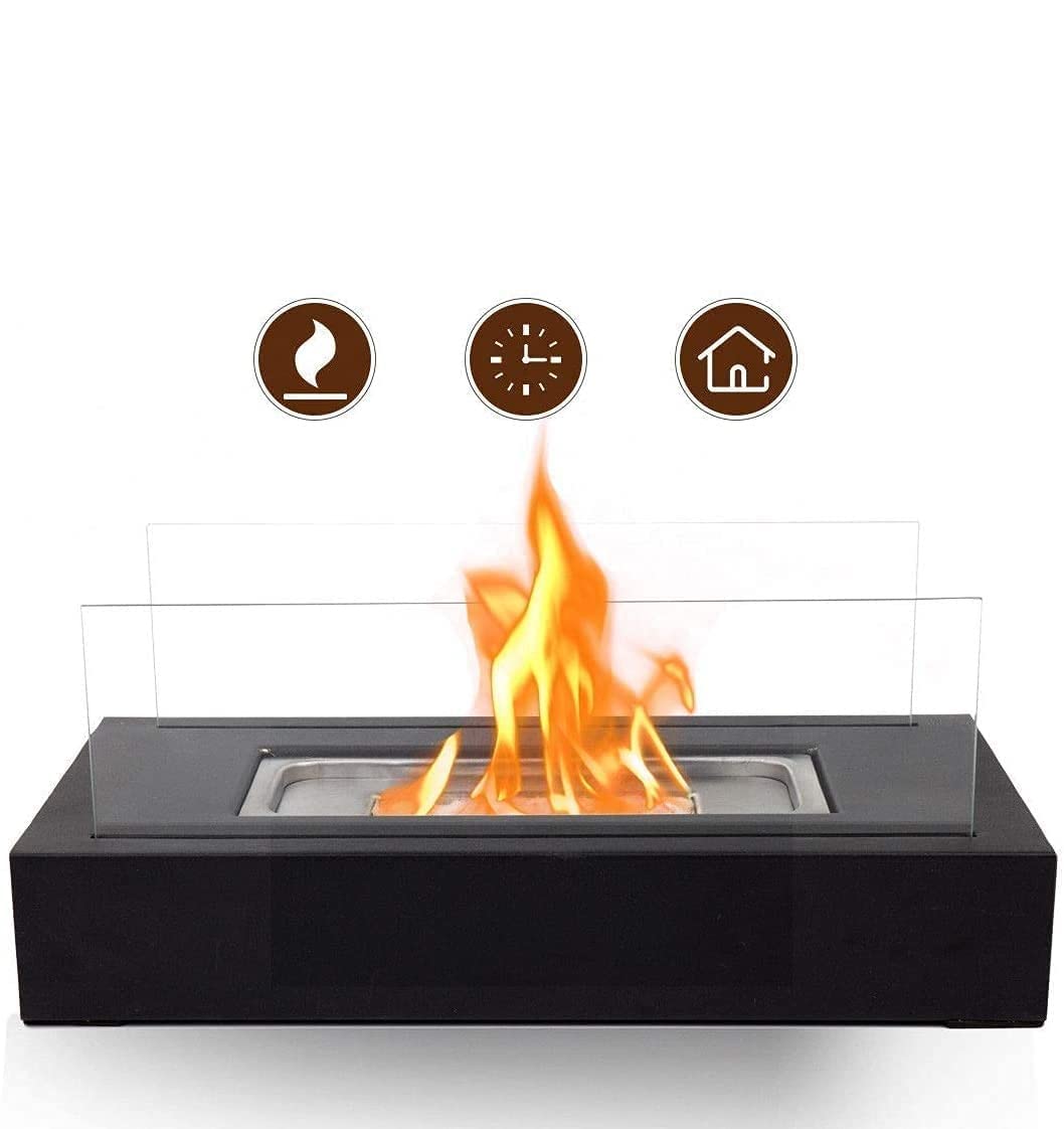 Paradise Ventless Tabletop Bio Ethanol Fireplace (Black)