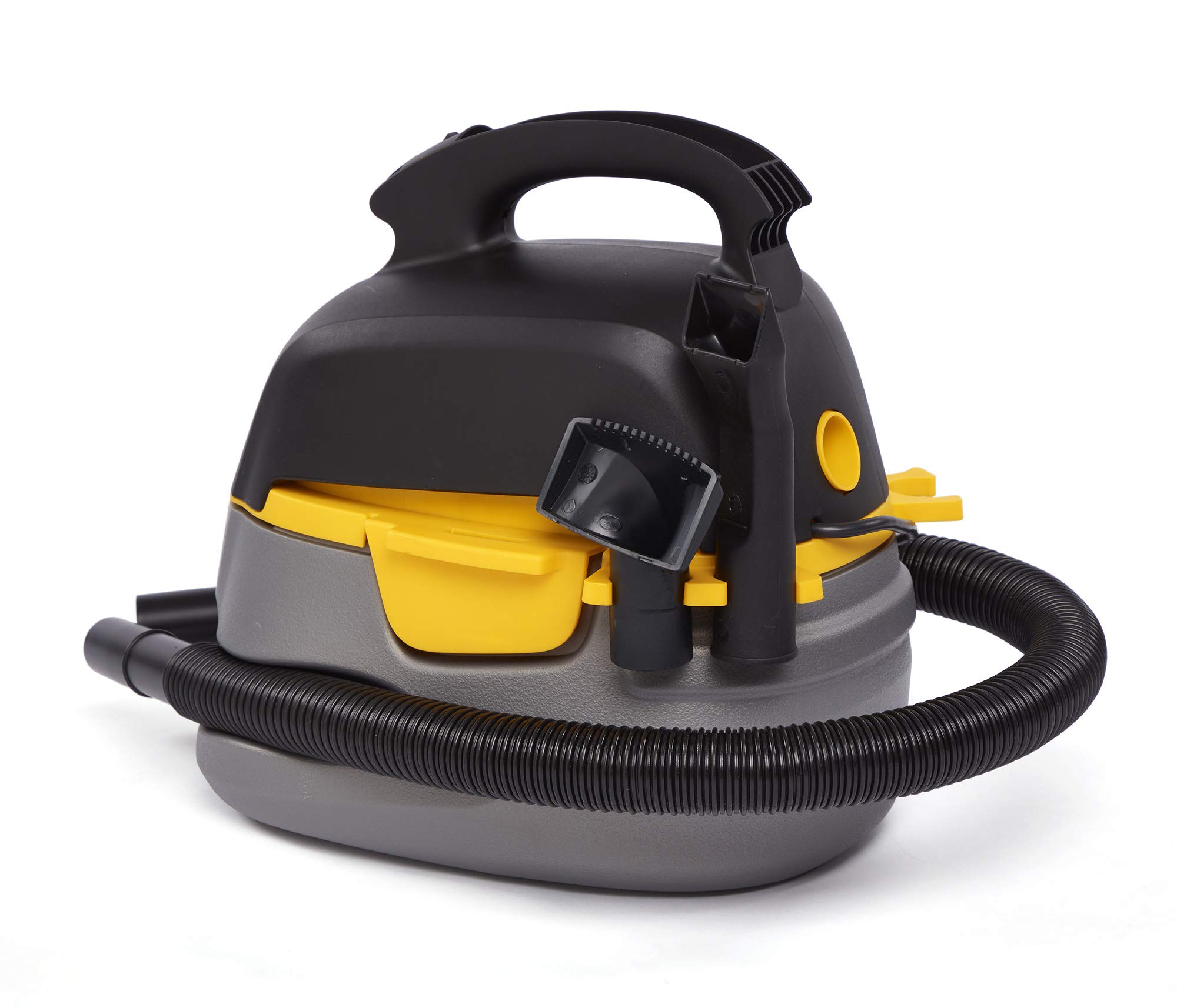 WORKSHOP Wet/Dry Vacs Vacuum WS0255VA Compact, Portable Wet/Dry Vacuum Cleaner, 2.5-Gallon Small Shop Vacuum Cleaner, 1.75 Peak HP Portable Vacuum,Grey/ Black/ Yellow