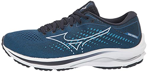Mizuno Men's Wave Rider 25 | Neutral Support Running Shoe |Eco Friendly Materials | Imperial Blue | US 11