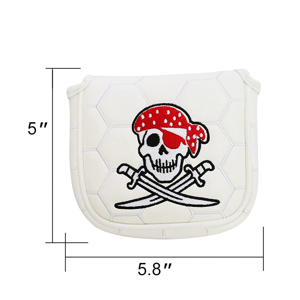 PINMEI Golf Mallet Putter Head Cover Mallet Headcovers Magnetic Club Cover Perfect for Scotty Cameron Odyssey Taylormade Ping (4.7×6 inches)
