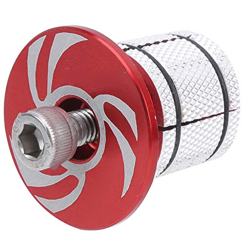 Pinsofy Bicycle Headset Screw, 2 Colors Aluminium Alloy Bicycle Expansion Screw, for Mountain Bike Bike(red)