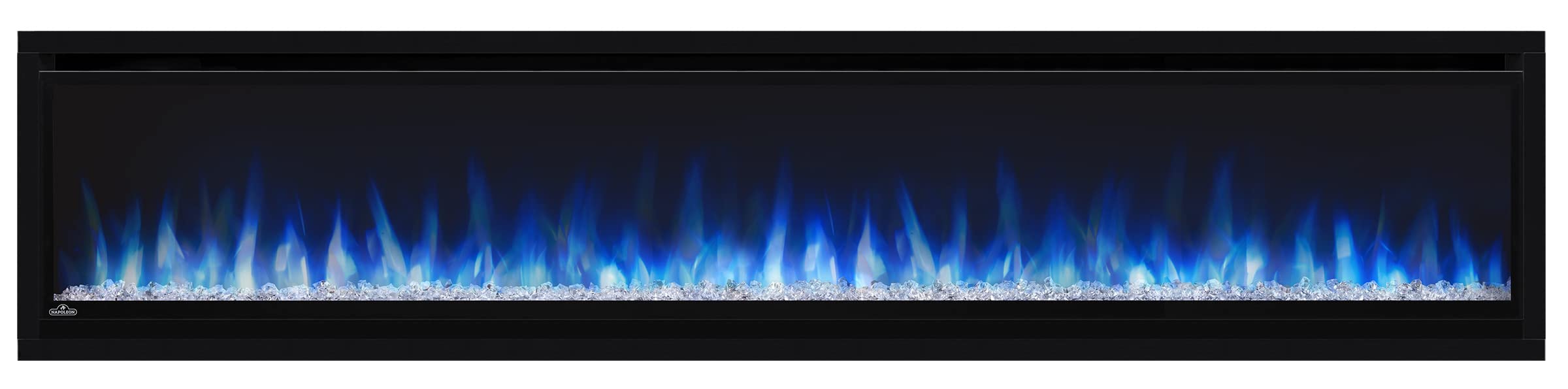 Napoleon Alluravision 74 - NEFL74CHS - Slimline, Wall Hanging Electric Fireplace, 74-in, Black, Crystal Ember Bed, 3 Flame Colours, Remote Included