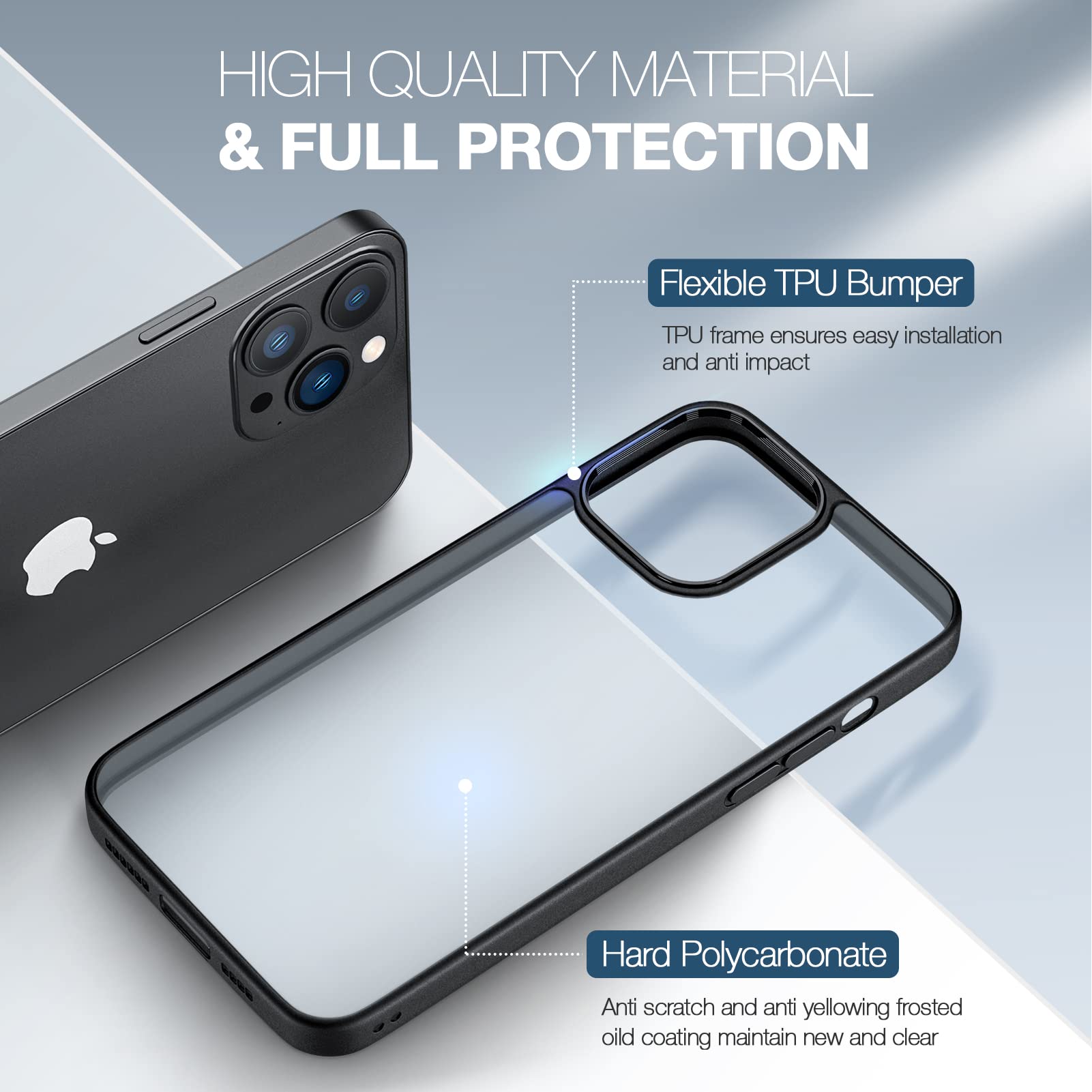 ORIbox iPhone 11 Pro Max Case - Slim, Shockproof, Anti-Fall, Translucent Matte, 6.5" Screen