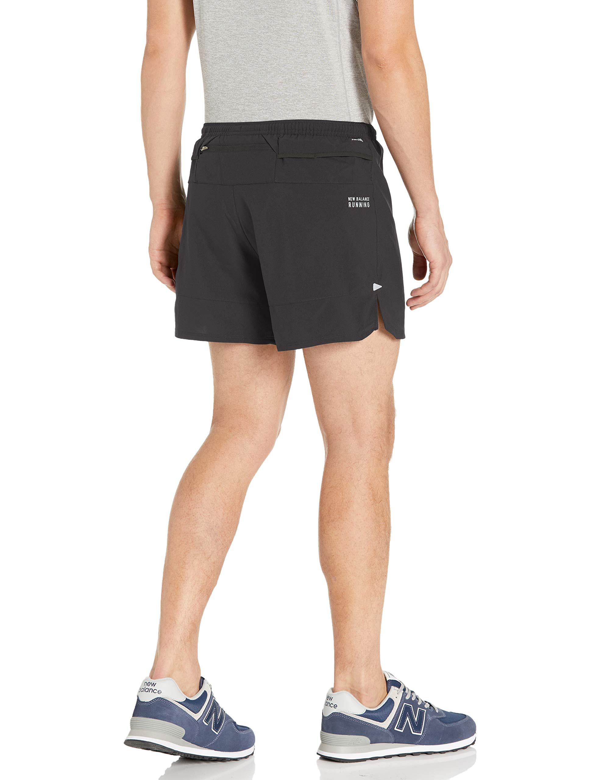New Balance Men's Impact Run 5 Inch Short, Black , X-Large