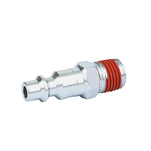 WYNNsky Industrial Air Plug Set, 1/4 Inch Body Size, 1/4 Inch NPT Male Threads Size, 5 Piecess Steel Air Compressor Accessories Fittings