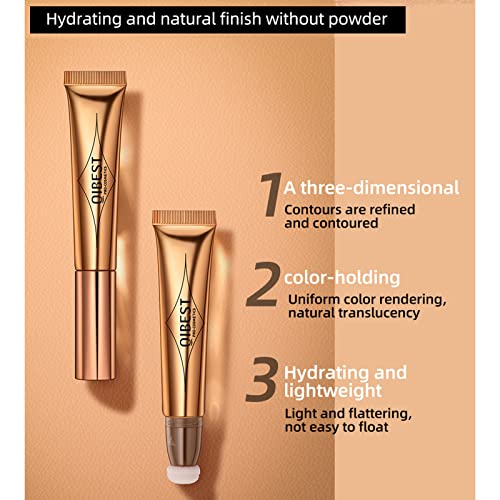 Petansy Contour Beauty Wand, Liquid Face Concealer Contouring and Highlighter with Cushion Applicator, Shading Bronzer Stick Natural Matte Finish, Lightweight Blendable Super Silky Cream Contour Stick