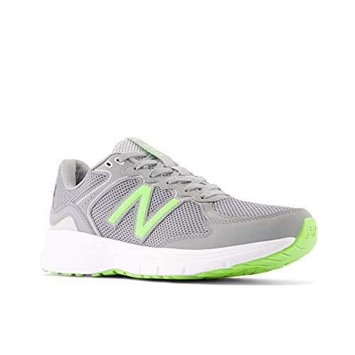 New Balance Men's 460 V3 Running Shoe, Steel/Pixel Green/Light Aluminum, 8.5