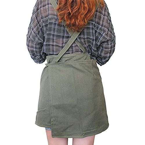 VONLUXE Artist Canvas Apron with Pockets Painting Apron Adjustable Shoulder Strap/Waist Ties Painter Aprons Mothers Day Gift for Women Mom Art Gardening Apron Adjustable