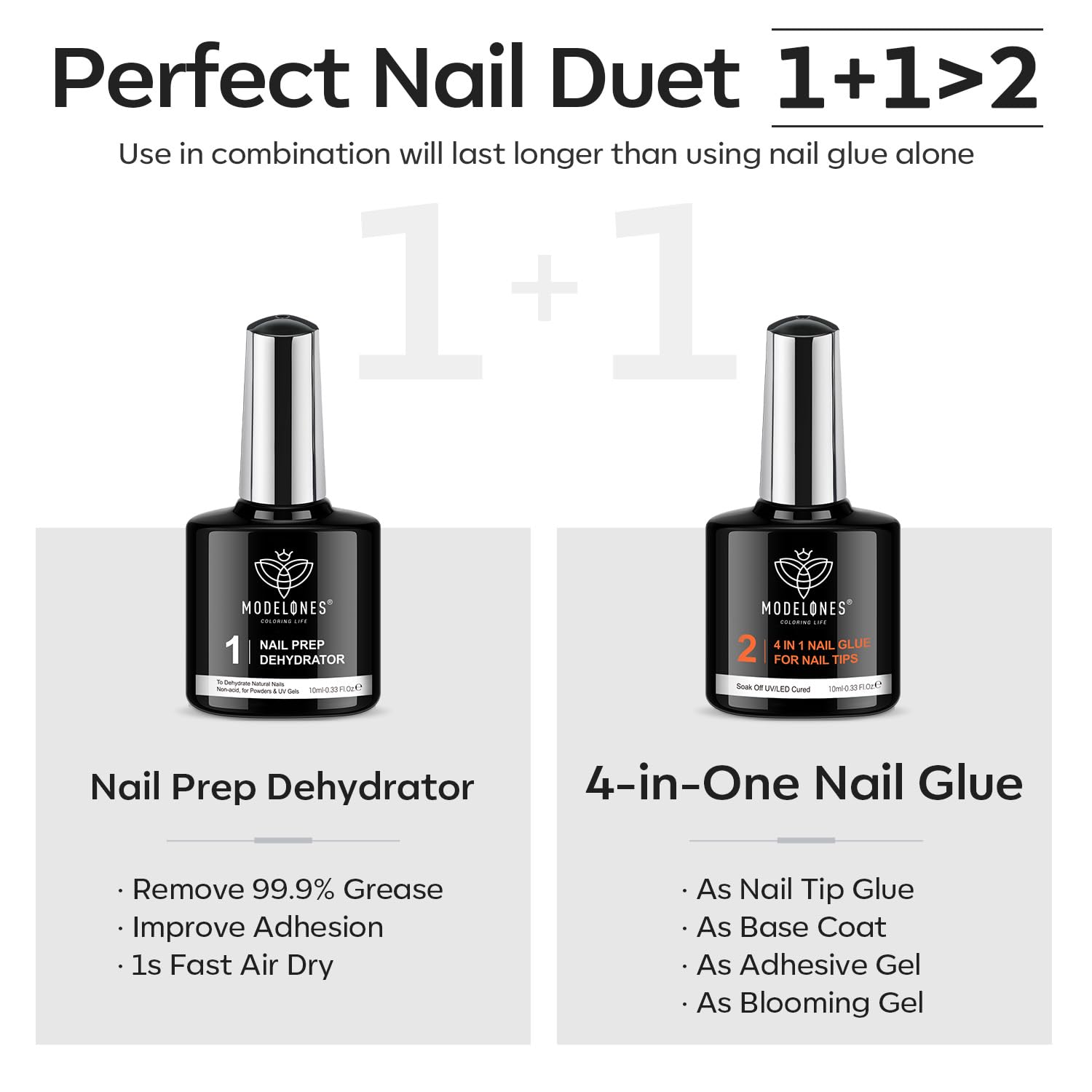 modelones Nail Tips and Glue Gel Kit, Gel x Nail Kit with 4-in-One Nail Glue, 500Pcs Nail Tips Half Matte Medium Coffin Shape, Mini LED Nail Lamp, Nail Dehydrator for Fast Extension Salon Nail Art