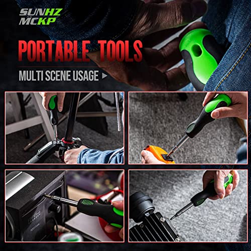 SUNHZMCKP 8 in 1 Screwdriver, Portable multi-purpose screwdriver set,High-Strength Bits, Phillips, Slotted, Torx,Suitable for outdoor and daily repair tools,The best tool gift