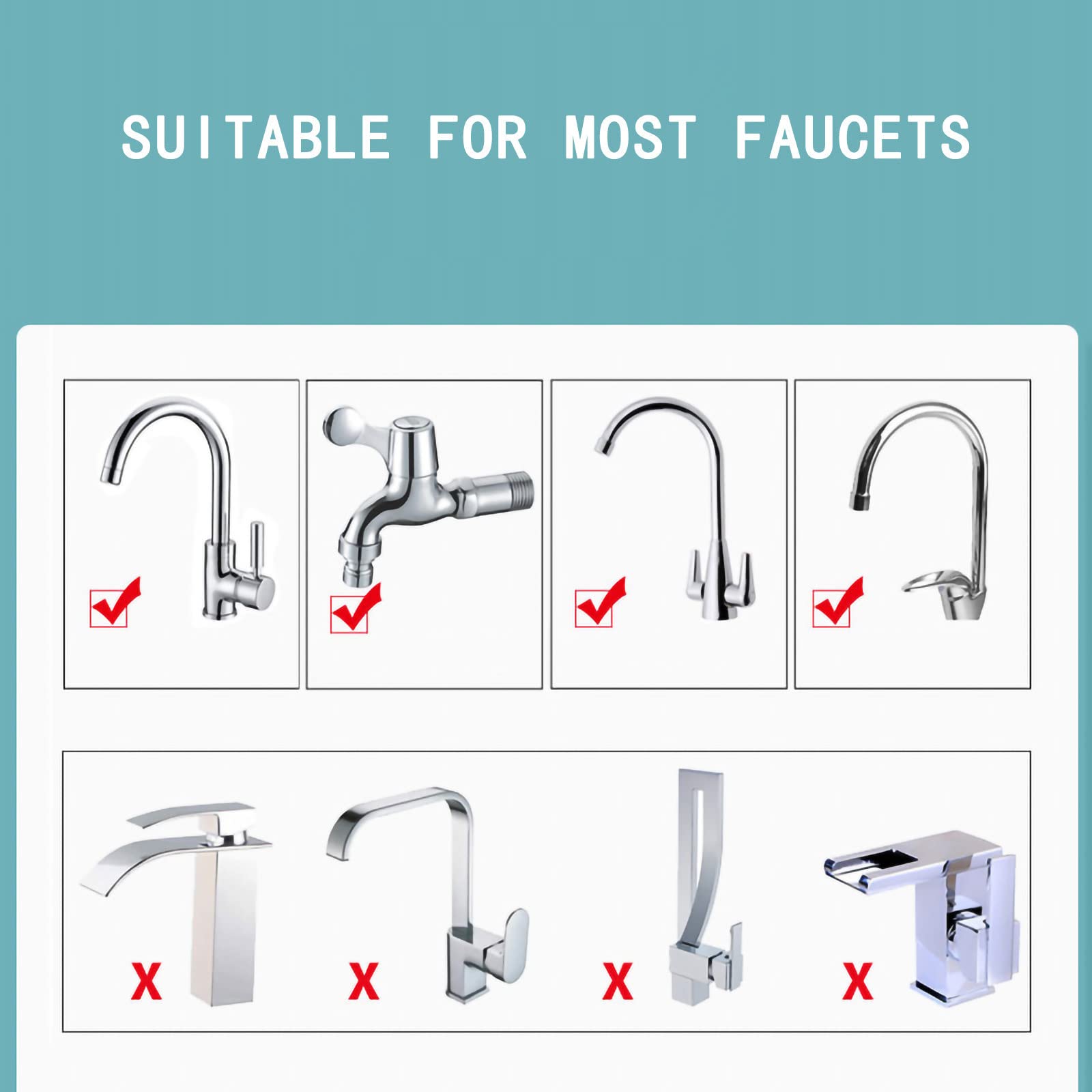 Water Filter for Sink, Water Filter Faucet Bathroom Sink, Interface Faucet Filter Water Purification Universal WaterSaving Water Filter Shower Head Filter Shower Faucet Handle (3pcs)