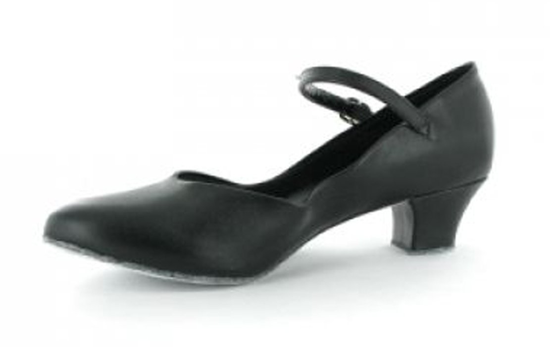 So'Danca Women's Practice Character Ballroom Shoe 1.5in Heel Black 9M US