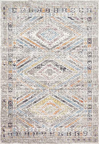 Loloi II Dante Collection DN-01 Ivory/Multi, Transitional 2'-6" x 8'-0" Runner