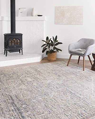 Loloi II Lucia Collection LUC-01 Accent Rug 2'-0" x 3'-0" Grey/Sunset Rectangular 0.25" Thick