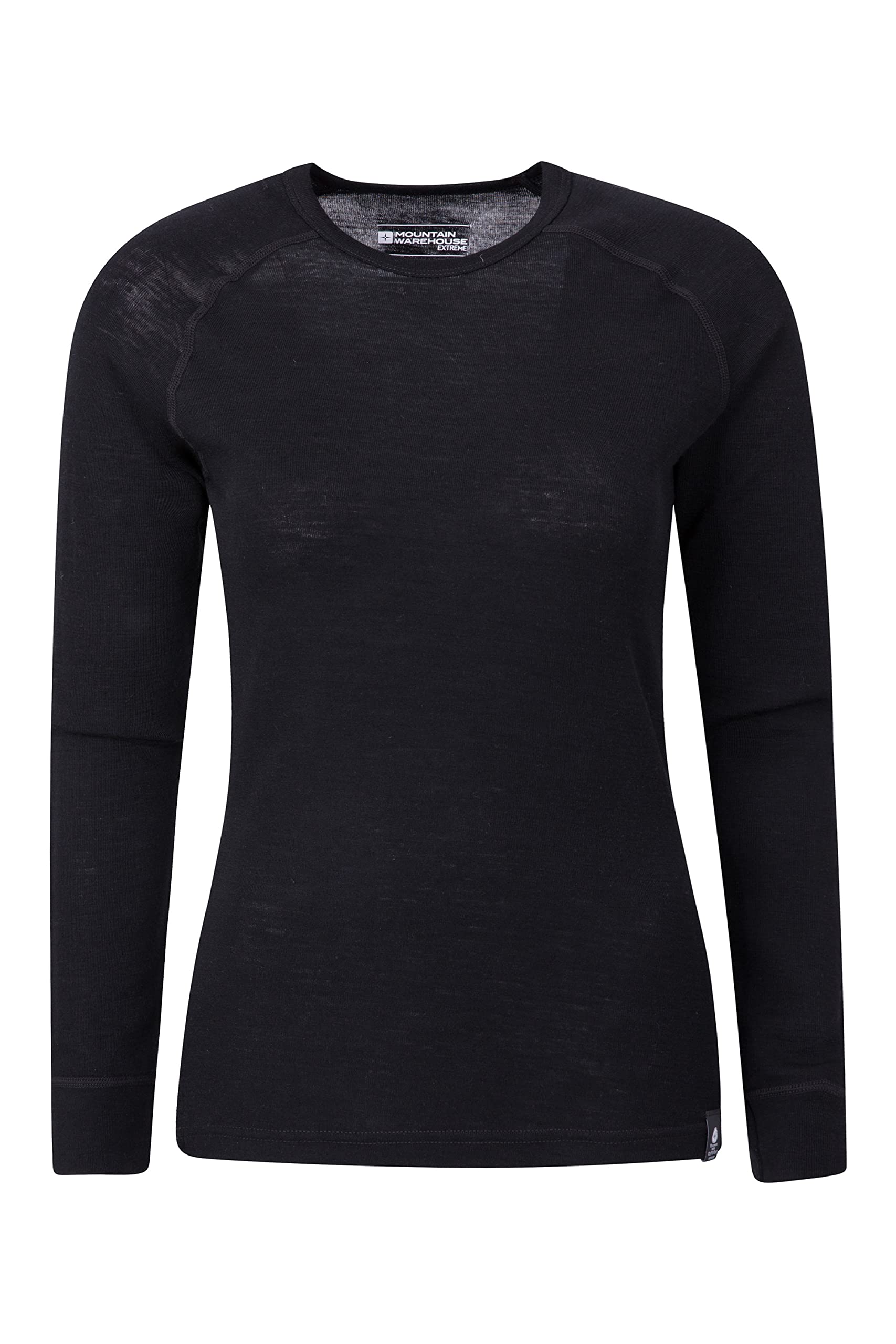 Mountain Warehouse Merino Womens Top - Ladies Thermal Baselayer Black 2
