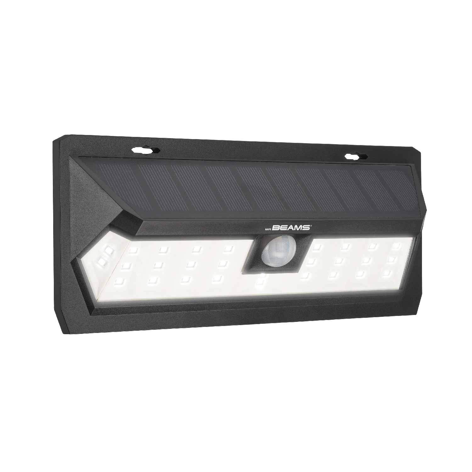 Mr Beams Solar Wedge Max 30 LED Security Motion Sensor Wall Light, 4-Pack, Black