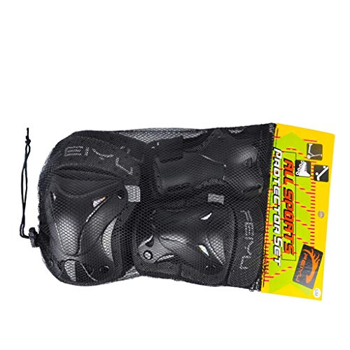 Protective Gear Set 6 in 1 Adults Teens Kids Knee Elbow Pads Wrist Guards for Skateboarding Riding Cycling Scooter Rollerblading Roller Skating