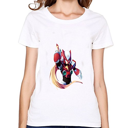 Megaman X Zero O Neck Tee For Woemns XL White