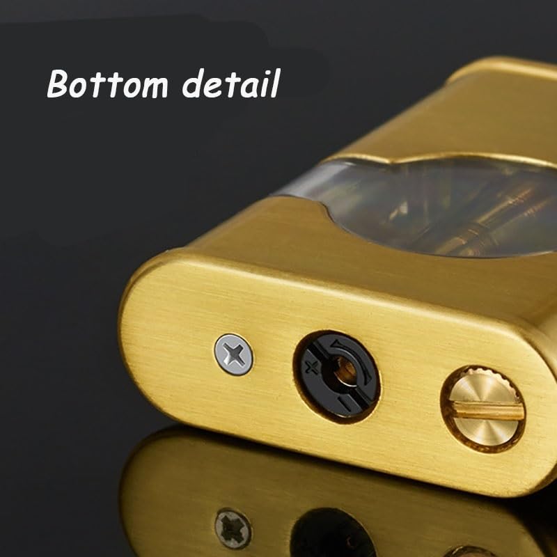 New Gas Lighter, Transparent Gas Window, Reusable, Easy to Carry, Suitable, Daily Use (Color : C3-Blue Flame)