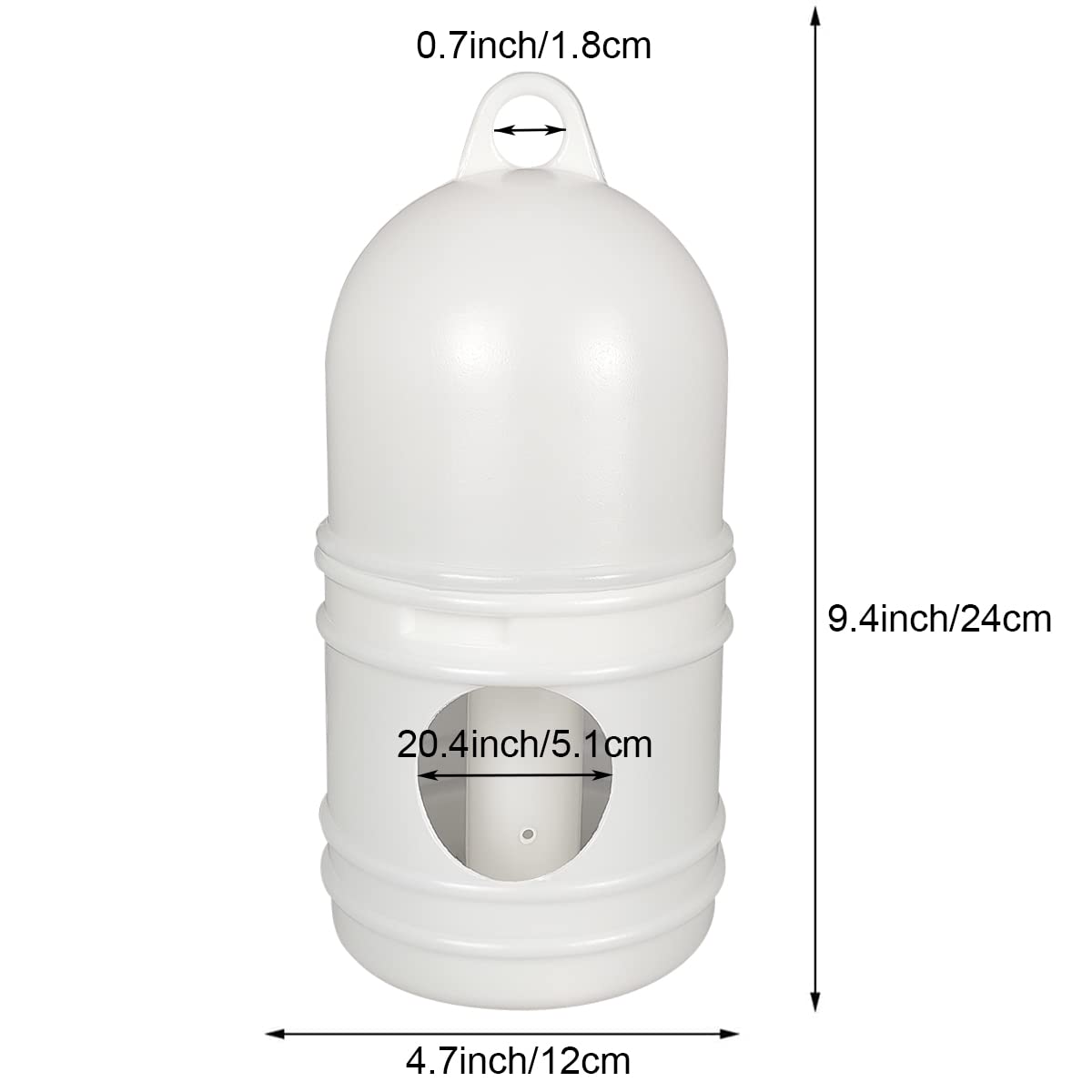 Plastic Pigeon Bird Water Dispenser with Top Handle 1 L Capacity Drinker Quail Waterer Automatic Feeders Dove Drinker Feeding