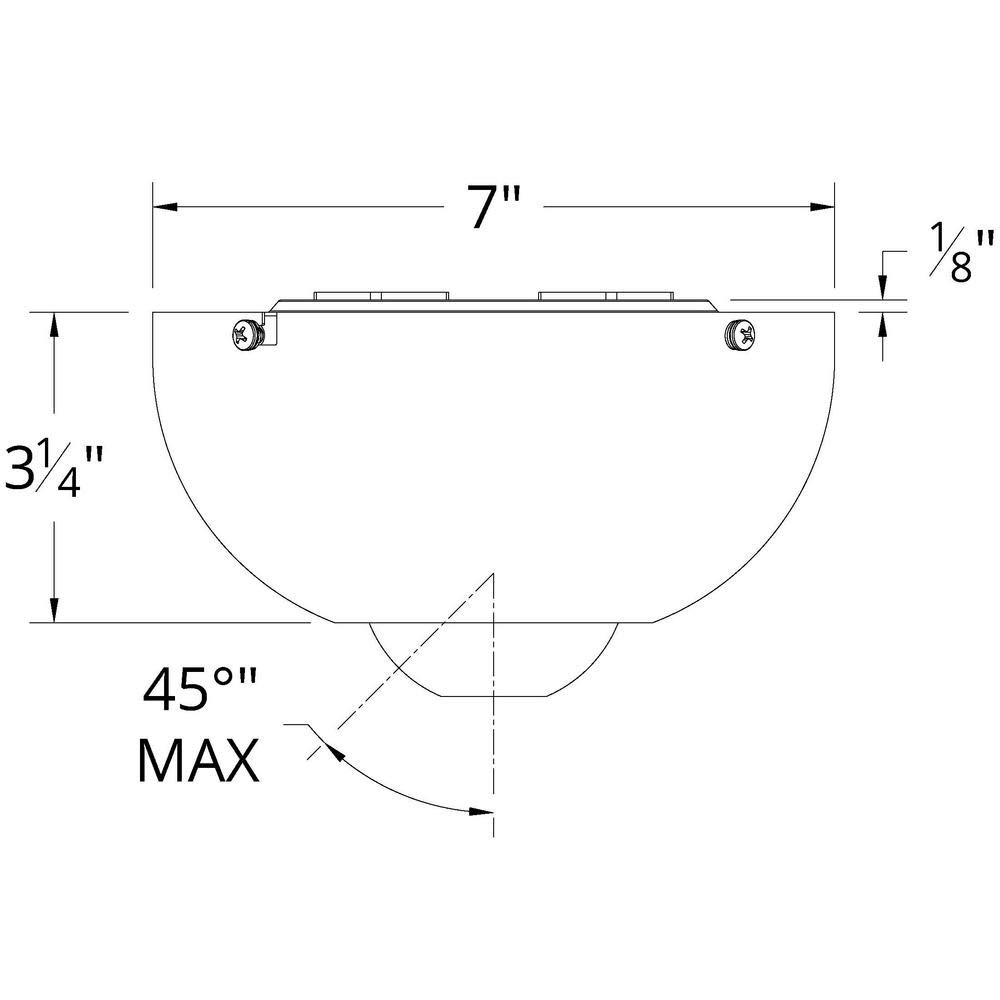 Modern Forms Ceiling Fan Slope Ceiling Kit for Slopes up to 45 Degrees in Brushed Aluminum Smart Fans