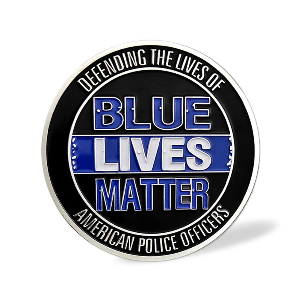 Thin Blue Line Police Officer Challenge Coin Law Enforcement Military Coin Collection