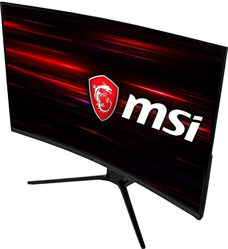 MSI 32" Full HD RGB LED Non-Glare Super Narrow Bezel 1ms 2560 x 1440 144Hz Refresh Rate Free Sync Height Adjustable Curved Gaming Monitor (Optix MAG321CQR),Black