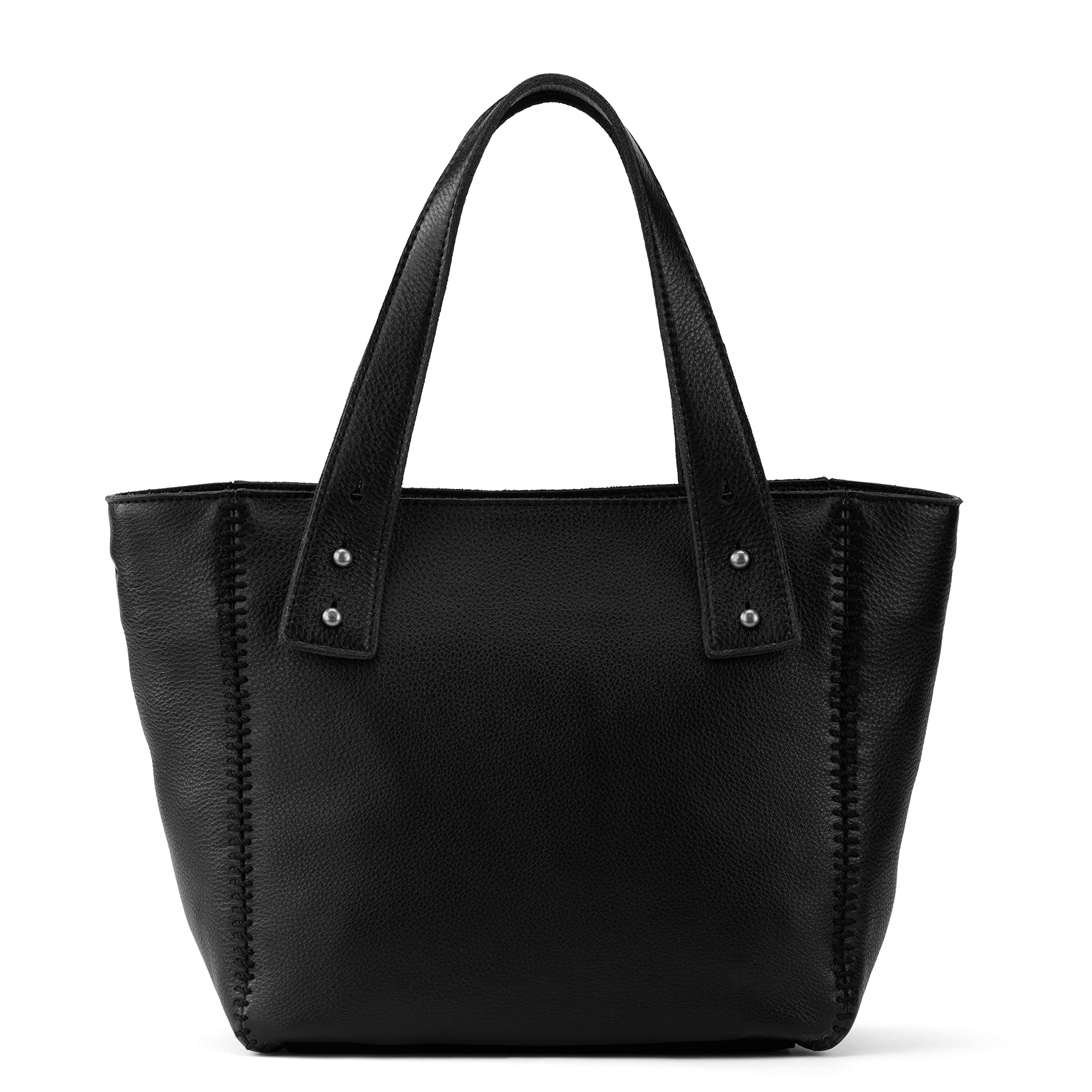 The Sak Liv Satchel in Leather, Large Purse with Removable, Convertible Straps, Slate