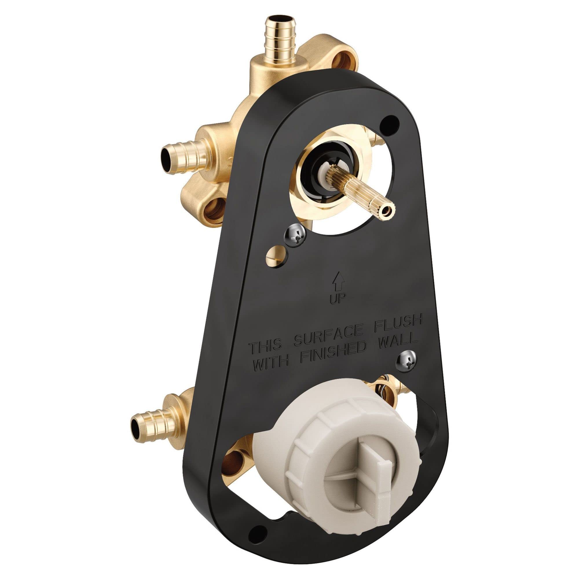 Moen M-CORE Mixing Valve with 3 or 6-Function Integrated Transfer Valve with Crimp Ring PEX Connections and Stops, U362XS