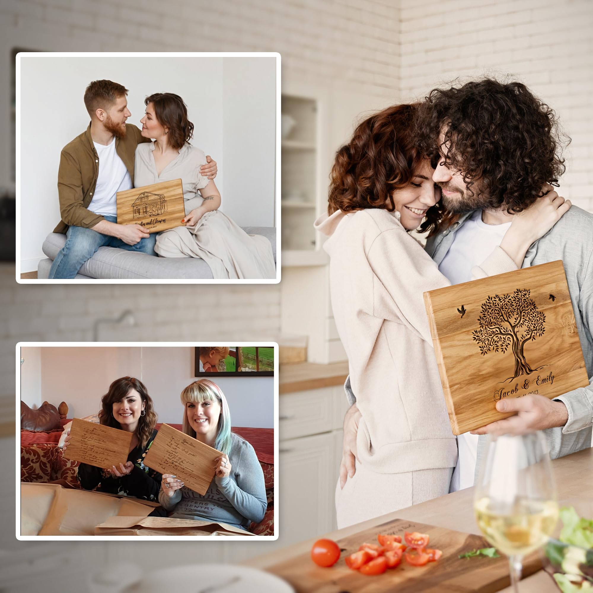 Walnut Custom Family Olive Tree Personalized Engraved Cutting Board Wedding Gift, Anniversary Gifts, Housewarming Gift Birthday Corporate