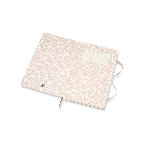 Moleskine Limited Edition Sakura Notebook, Hard Cover, Large (5" x 8.25") Plain/Blank, White, 240 Pages (LESU02QP062)