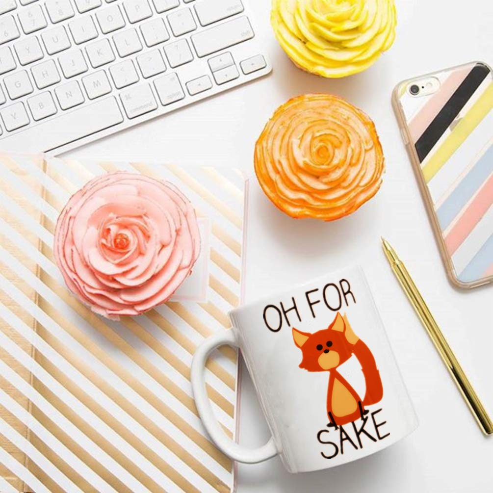 OKSANO Mug for Women Coffee Mug, Fox Coffee Mug Novelty Mug Cute Novelty Cup Funny White Mug, Coffee Ceramic Mug, Lovers Coffee Mug Fox Mug Christmas Valentine's Day Gifts