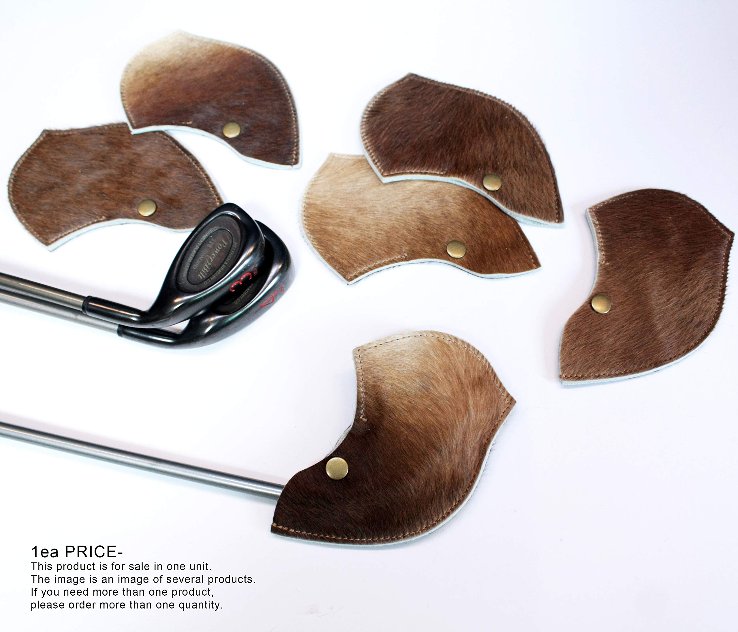 moriskorea Golf Club Head Cover (1pcs) Custom Wedge Iron Protective Cowhide Genuine Leather Fit All Brands Titleist, Callaway, Ping, Taylormade, Cobra Etc. 1ea. NOT Set.