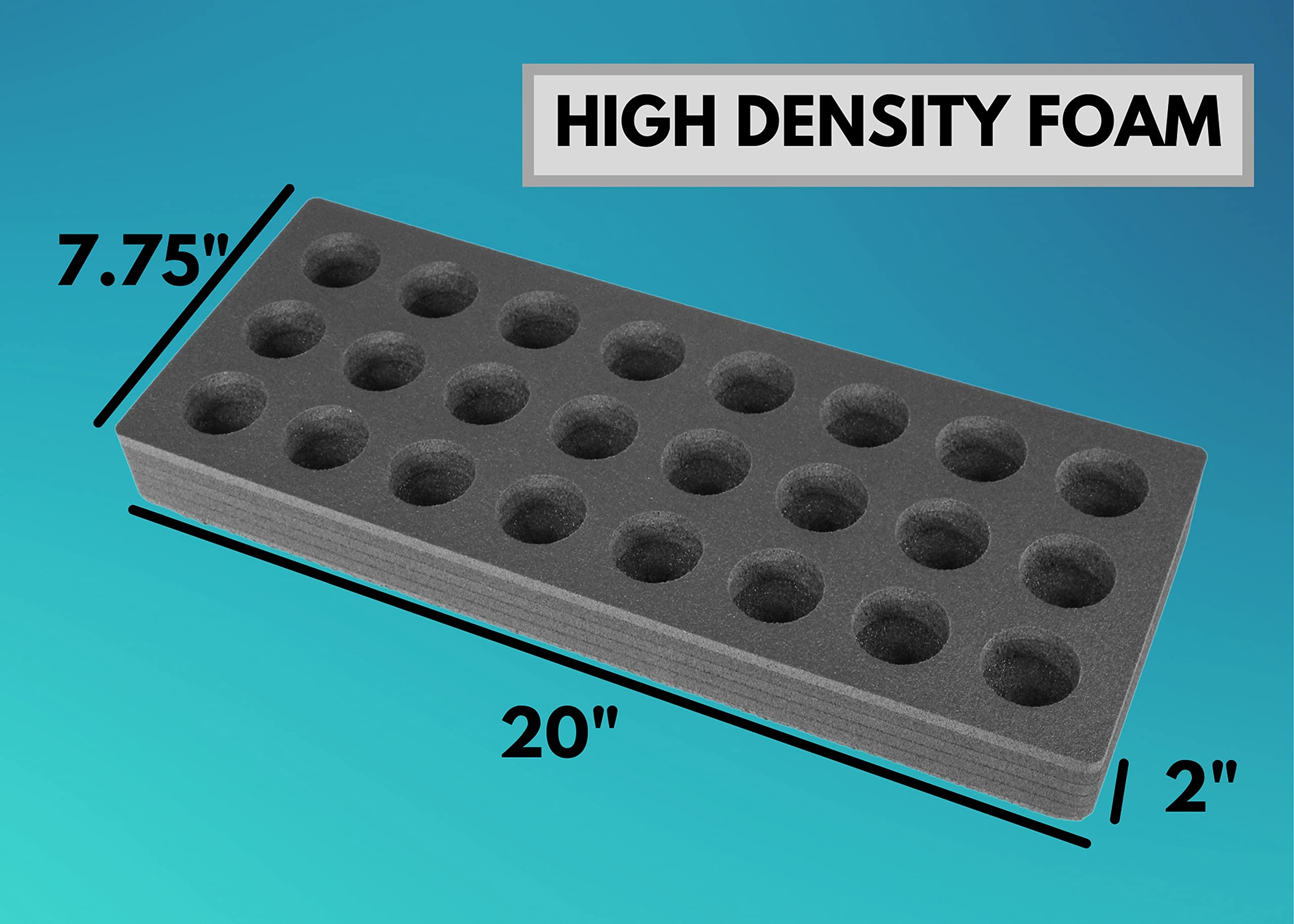 Polar Whale 2 Coffee Espresso Capsule Drawer Organizer Tray Inserts Compatible with Dolce Gusto for Kitchen Home Office Waterproof Washable Black Foam 24 Compartment 7.75 x 20 Inches