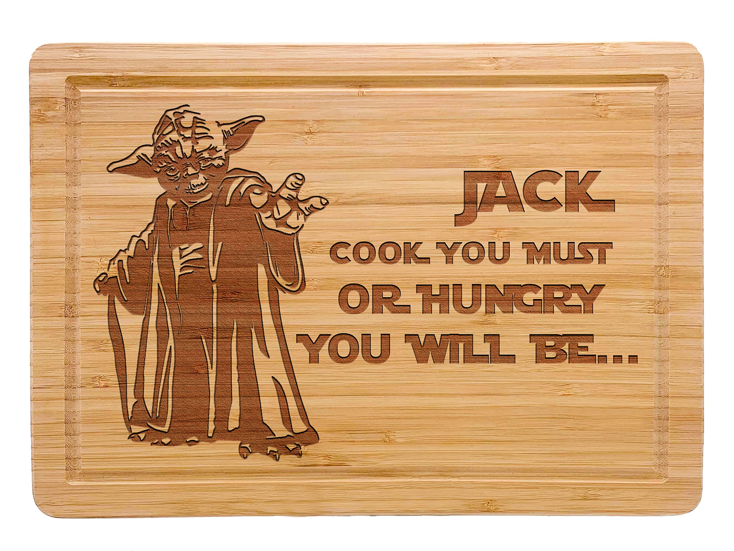 Star Personalized Cutting Board, Yod a Board Cook You Must or Hungry Will Be, Fathers Day or Birthday Gift, Custom Engraved Charcuterie Board, Star Sign Wars, Customizable Gift for Men, Dad
