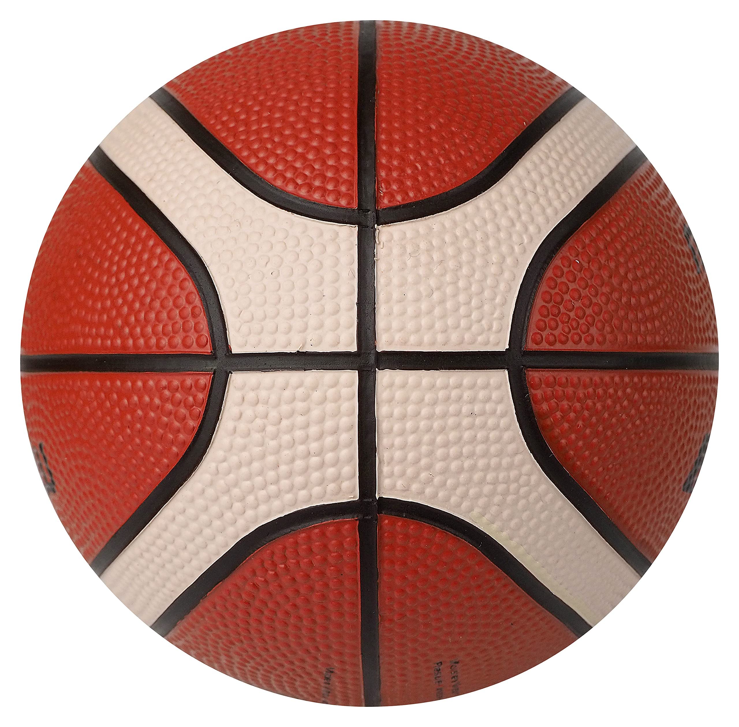 Molten Rubber Basketball, Indoor/Outdoor Play, Orange/Ivory, Fun Size, Size 1, Suitable for Boys & Girls 2, 3, 4, 5, 6 & 7