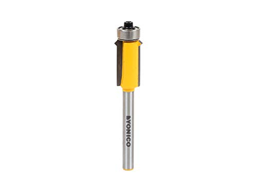YONICO Router Bits V Notch Pattern Bit Flush Trim 1-Inch 1/4-Inch Shank 14149q