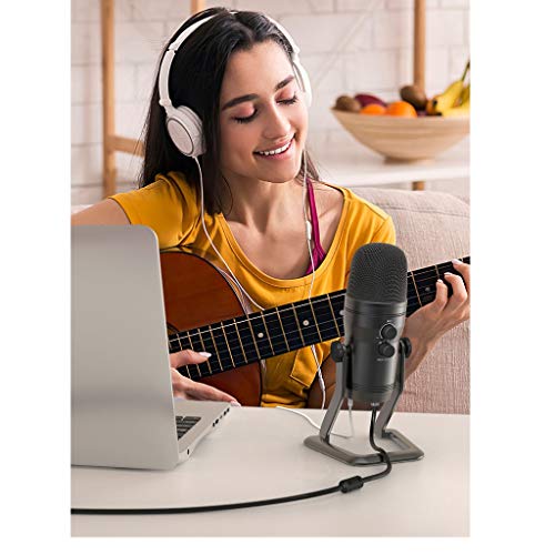 VIBY USB Recording Microphone Computer Podcast Mic for PC,Four Pickup Patterns for Vocals,Gaming,Zoom-Class
