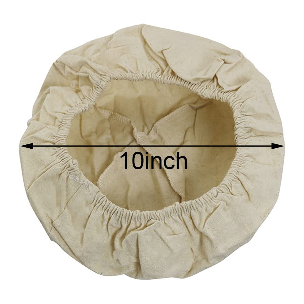 XGNG 6PCS Rattan Baking Dough Basket Cover Natural Rattan Banneton Proofing Cloth Round Bread Proofing Basket Cloth Liner