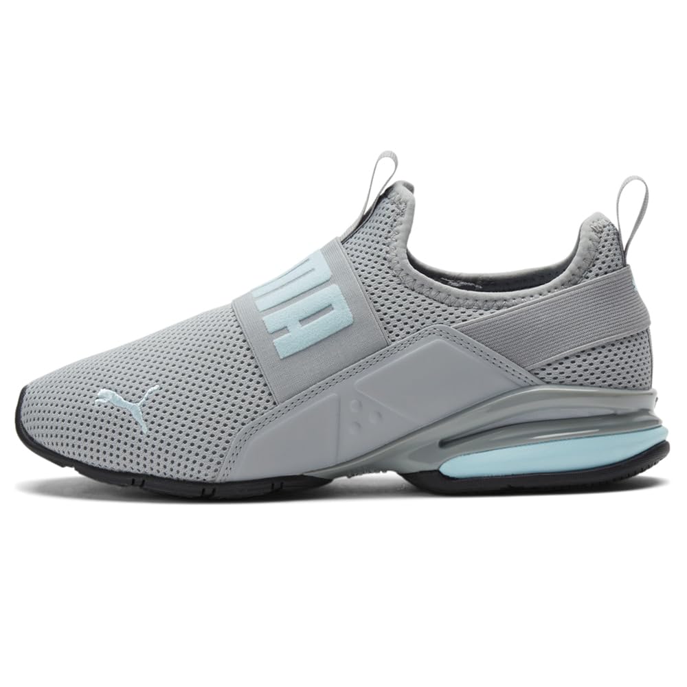 Puma Womens Axelion Slip On Wide Training Sneakers Shoes - Grey - Size 9.5 M