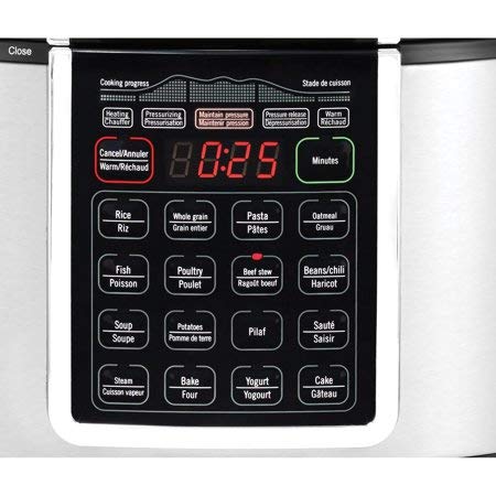 Starfrit 024600-002-0000 8-Liter Electric Pressure Cooker, Black/Silver, 11.7" x 12" x 12"