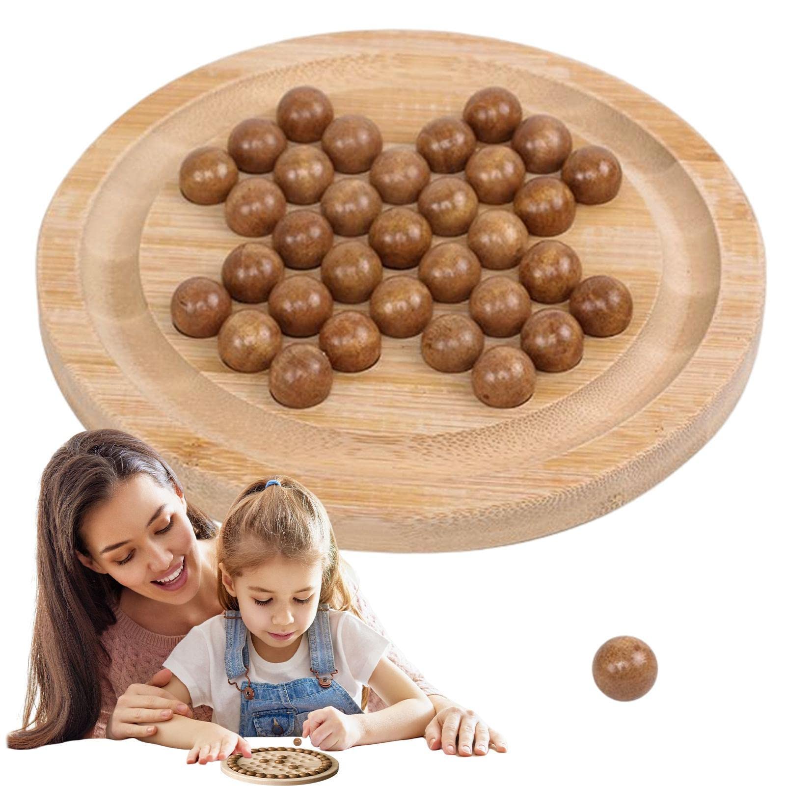 Xuyuan Wooden Chess Game - Single Chess Table Game,Easy to Play Classic Tabletop Games for Kids and Adults in Classroom, Home or Bar