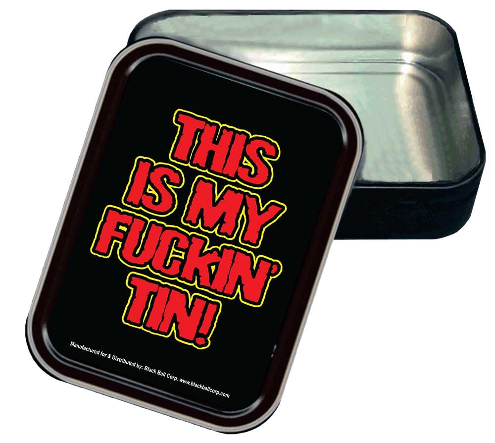 Stash Tins This Is My F*ckin' Tin Storage Container 4.37" L x 3.5" W x 1" H