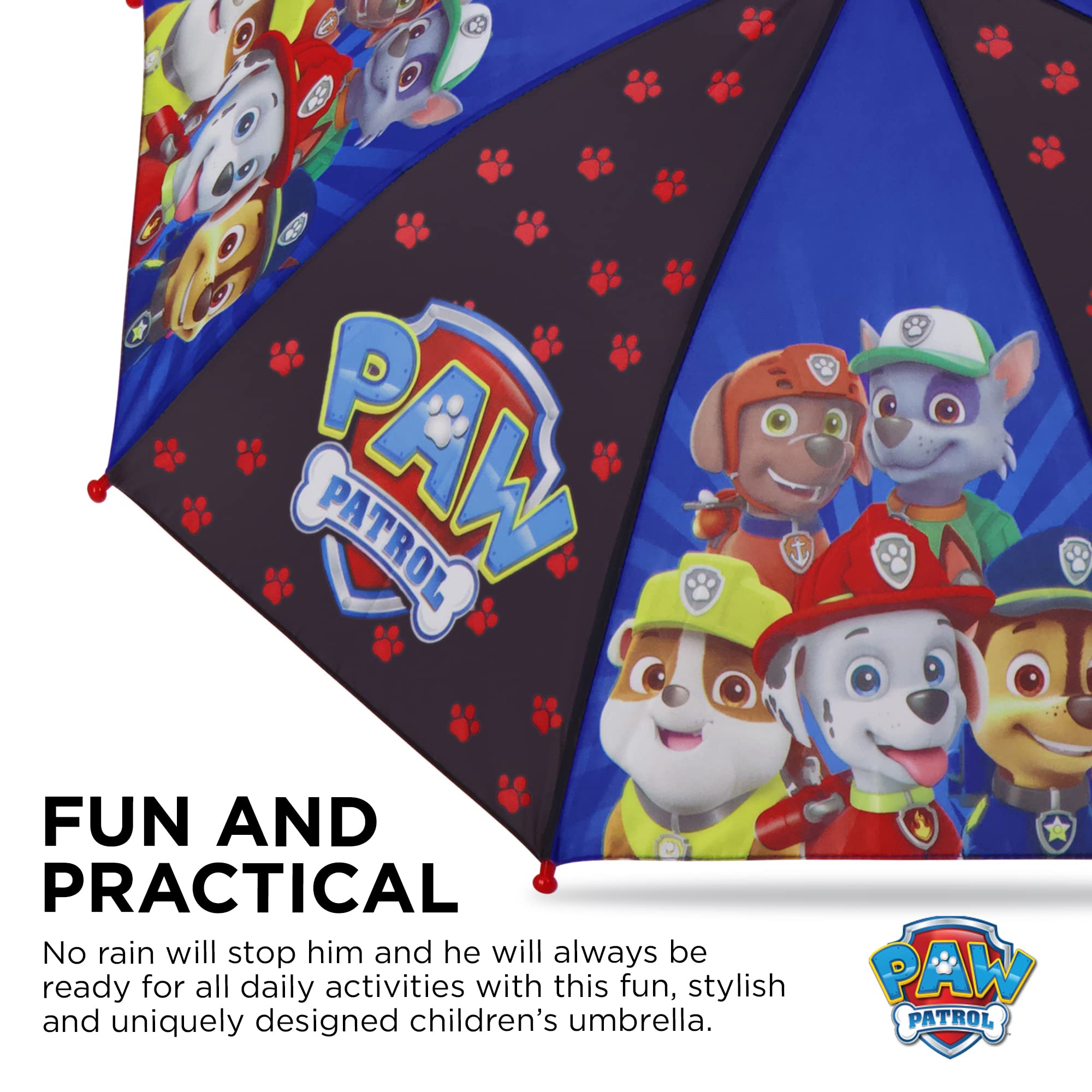 Nickelodeon boys Paw Patrol Character Rainwear Umbrella, Dark Blue, Age 3-6 US
