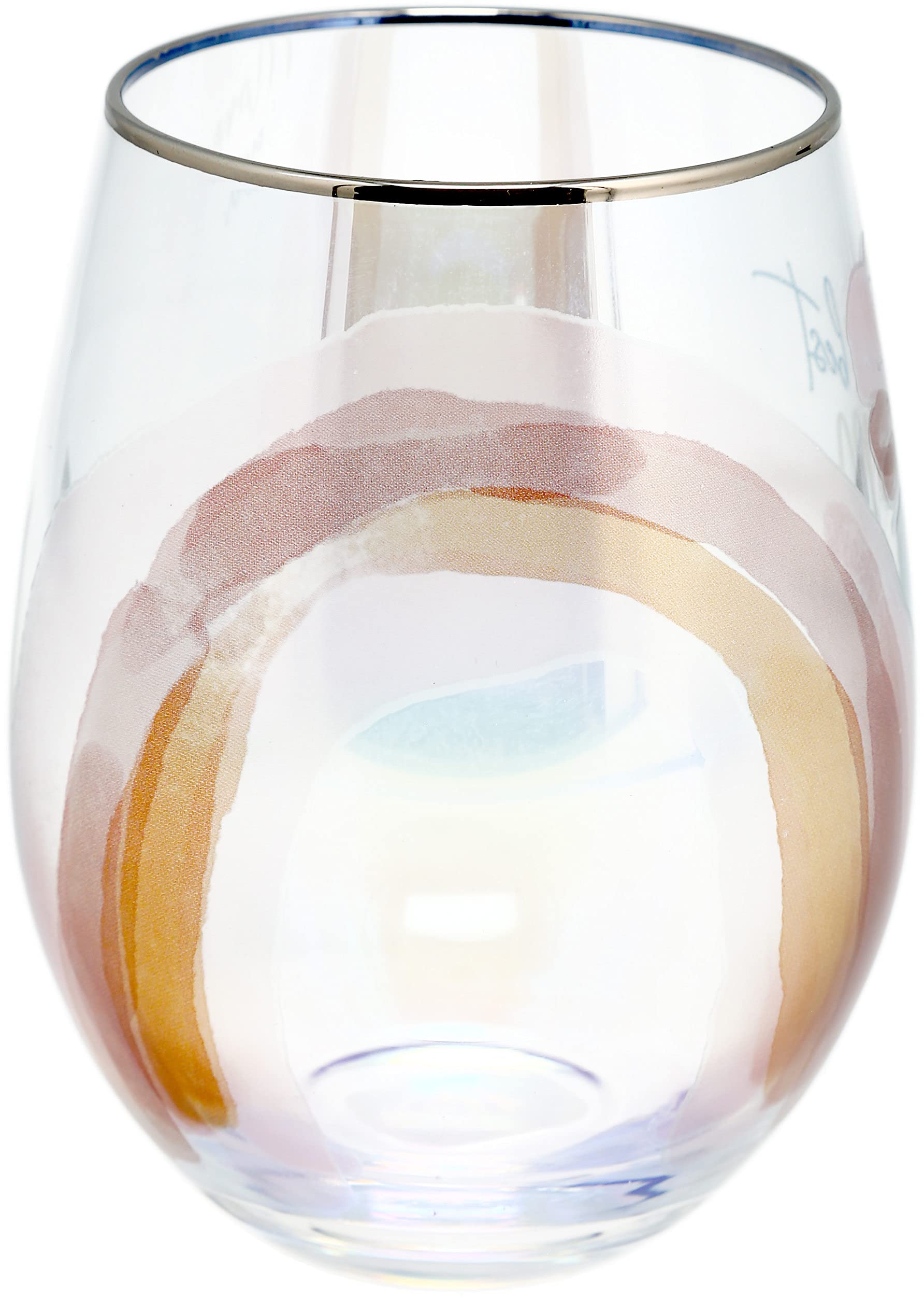 Pavilion - 18 oz Iridescent Stemless Wine Glass - Best Mom Ever