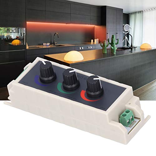 Oumefar Light Dimmer, Three‑Way Dimmer RGB Controller RGB Knob Dimmer Knob Control for LED Lights for Ribbon Lights